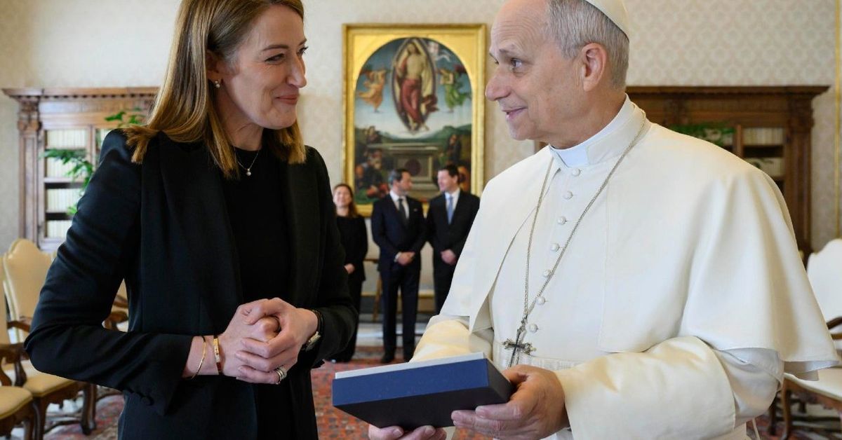 León XIV recibe a Roberta Metsola, presidenta del Parlamento Europeo